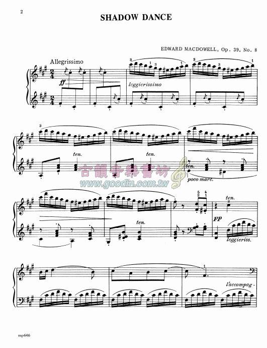 古韻社 GoodinMusik【Edward MacDowell - Shadow Dance - 00-88646 - 0038081244129】