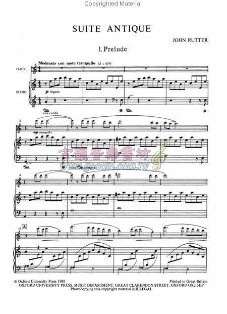 古韻社 GoodinMusik【John Rutter - Suite Antique (for Flute and Piano ...