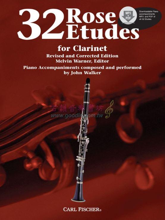 古韻社 GoodinMusik【Rose 32 Etudes for Clarinet - WF85 - 9780825871306】